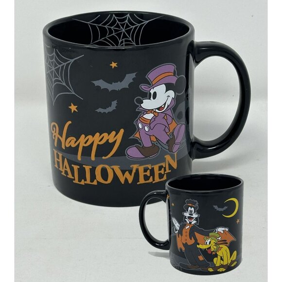 Disney | Dining | Mickey Mouse Happy Halloween Oversized 2oz Black Mug ...